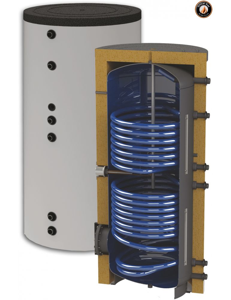 Boiler solar 1000 L SUNSYSTEM SON-H cu 2 serpentine